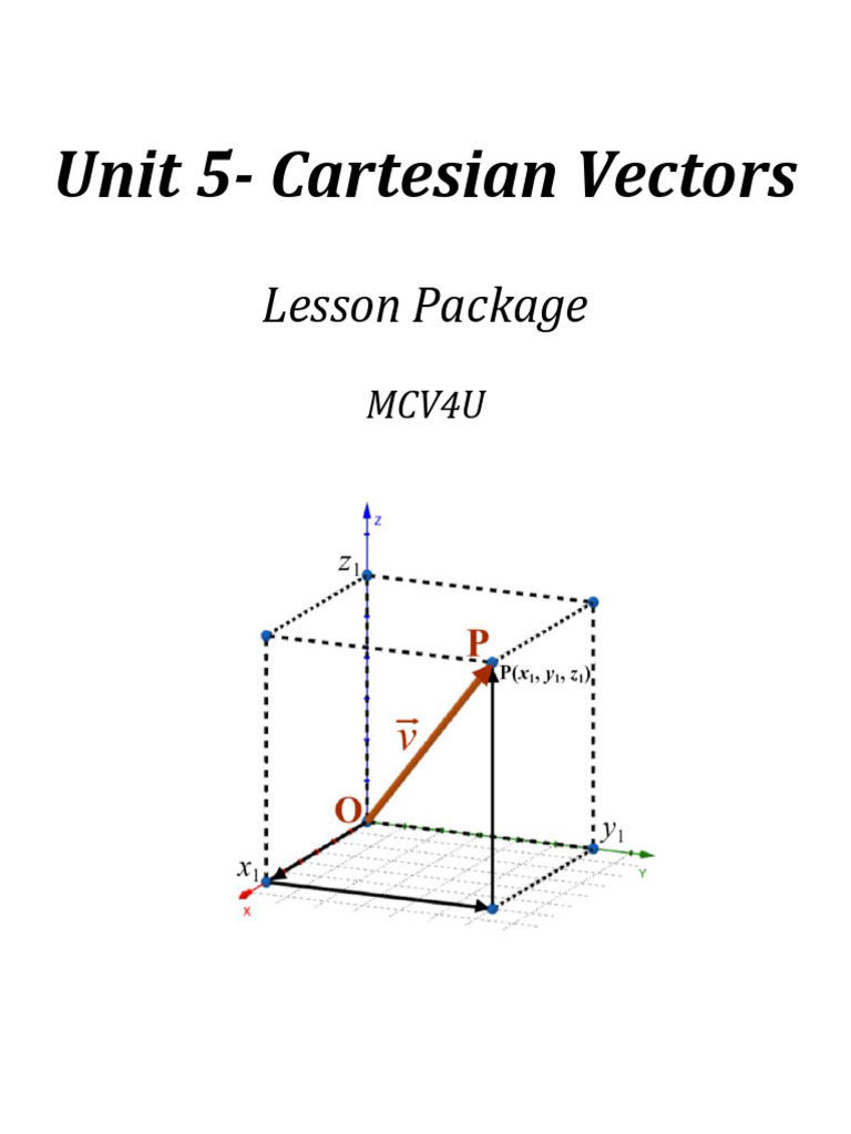 CALC Unit 5 Lessons STUDENT | PDF | Euclidean Vector | Cartesian ...