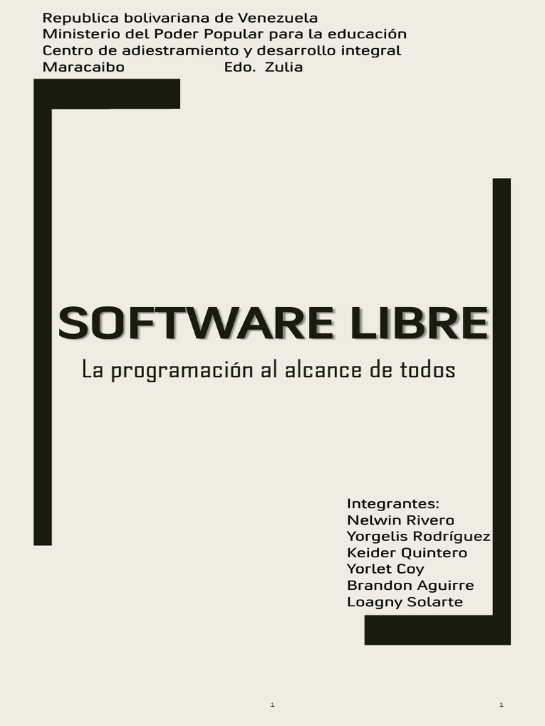 El Software Libre | PDF | Software libre | Programa de computadora