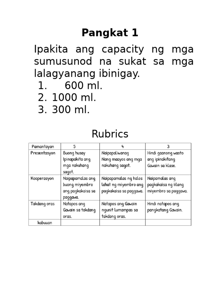 Pangkatang Gawain | PDF