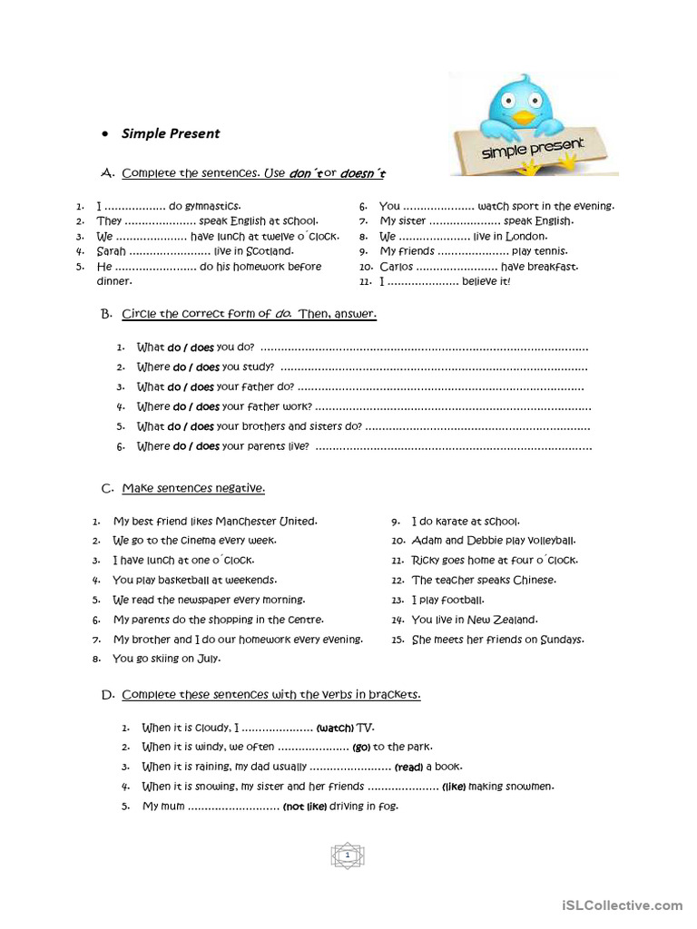 Simple Present (2) | PDF | Bears | Polar Bear