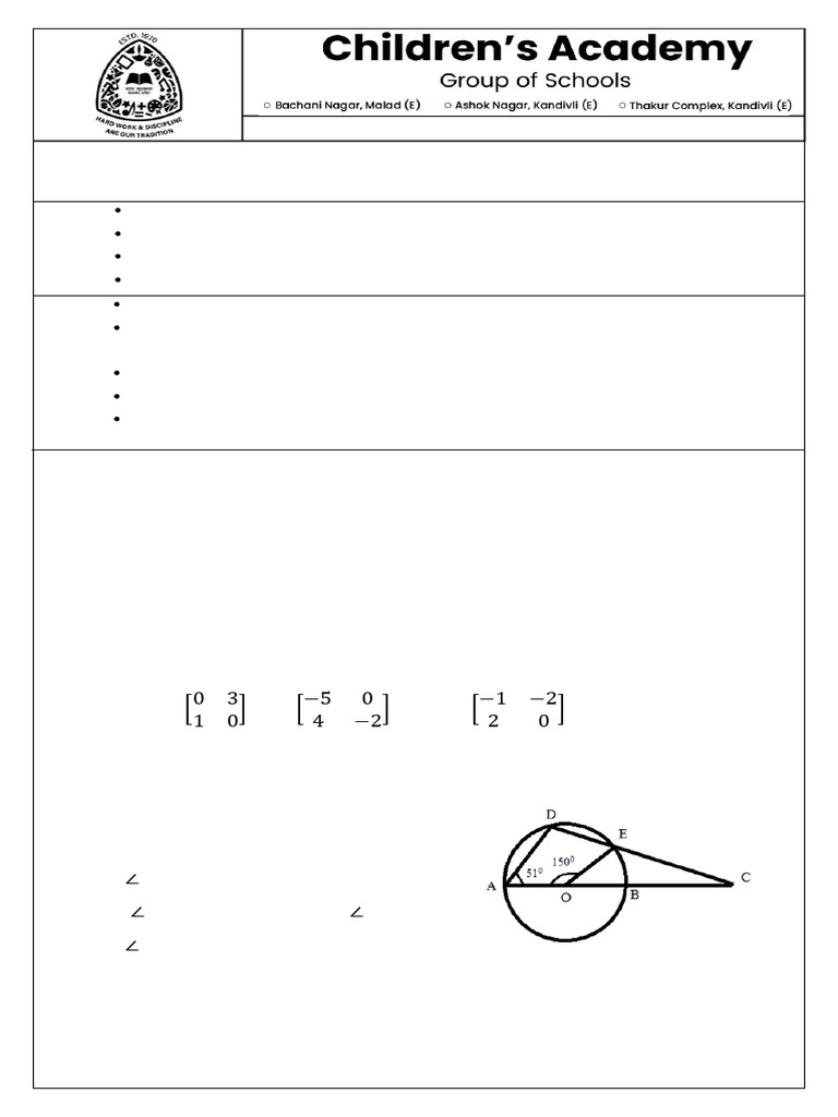 GradeX Mathematics Prelim 2020-21 | PDF | Mathematics