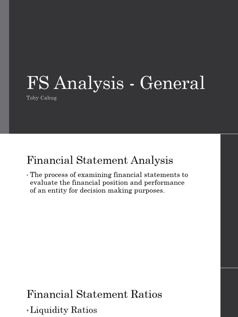 1.2 FS Analysis - Ratio Analysis_NA | PDF | Equity (Finance) | Economies