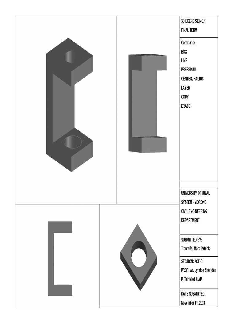 Tiburaña_3D Exercise NO.1-Layout1 | PDF