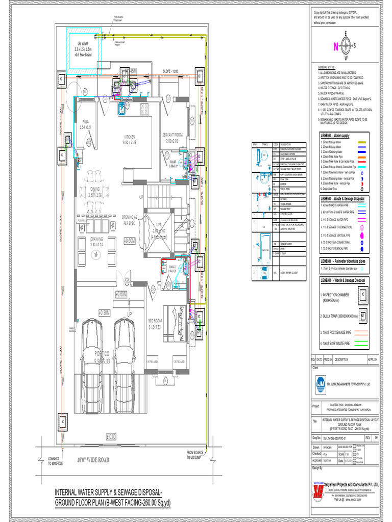 Bw-Phe-G.floor Water Supply & Sewage Disposal Layout | PDF | Plumbing ...