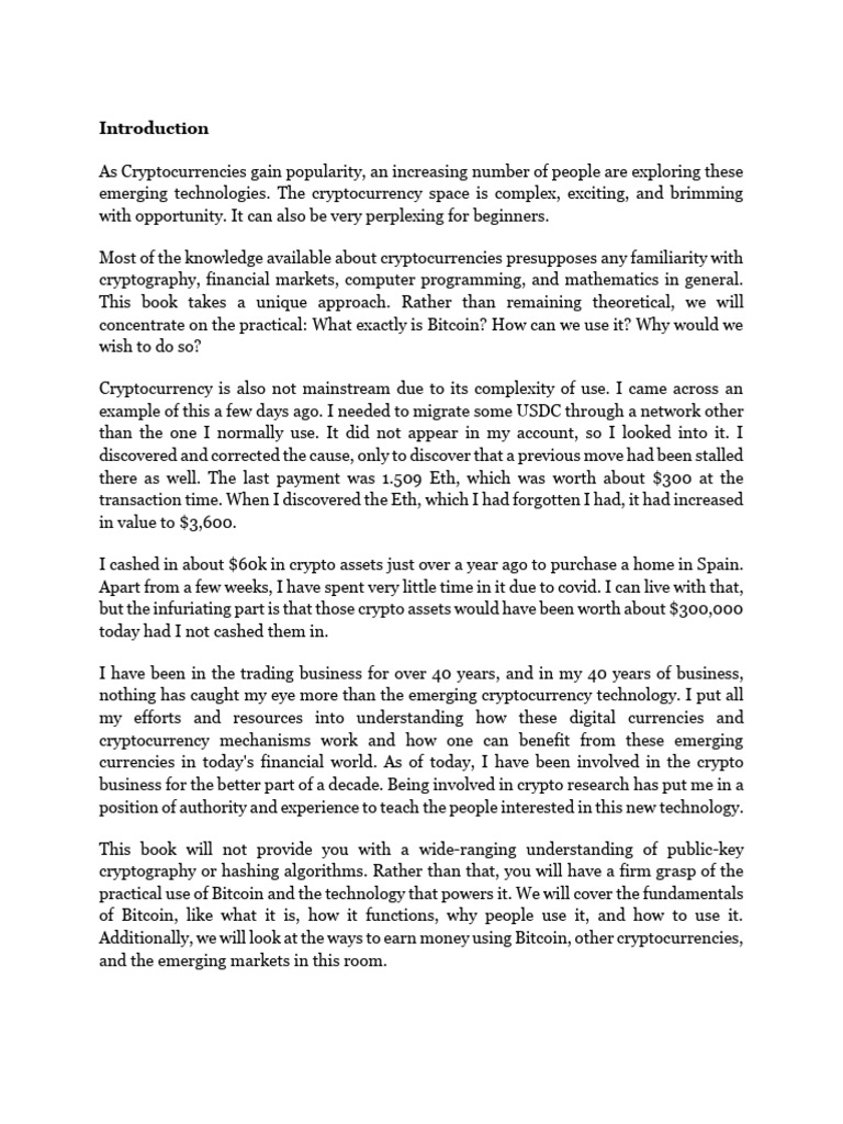 Crypto-Introduction (Edited) | PDF | Cryptocurrency | Bitcoin