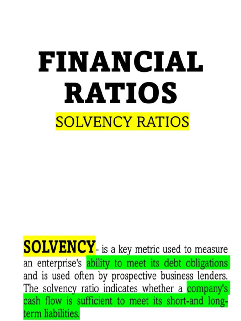 Solvency Ratio | PDF