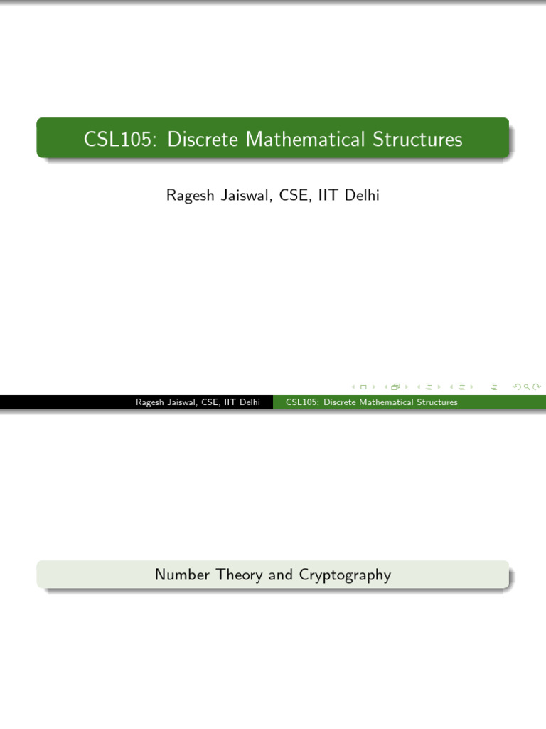 Discrete Math: Number Theory & GCD | PDF | Discrete Mathematics ...