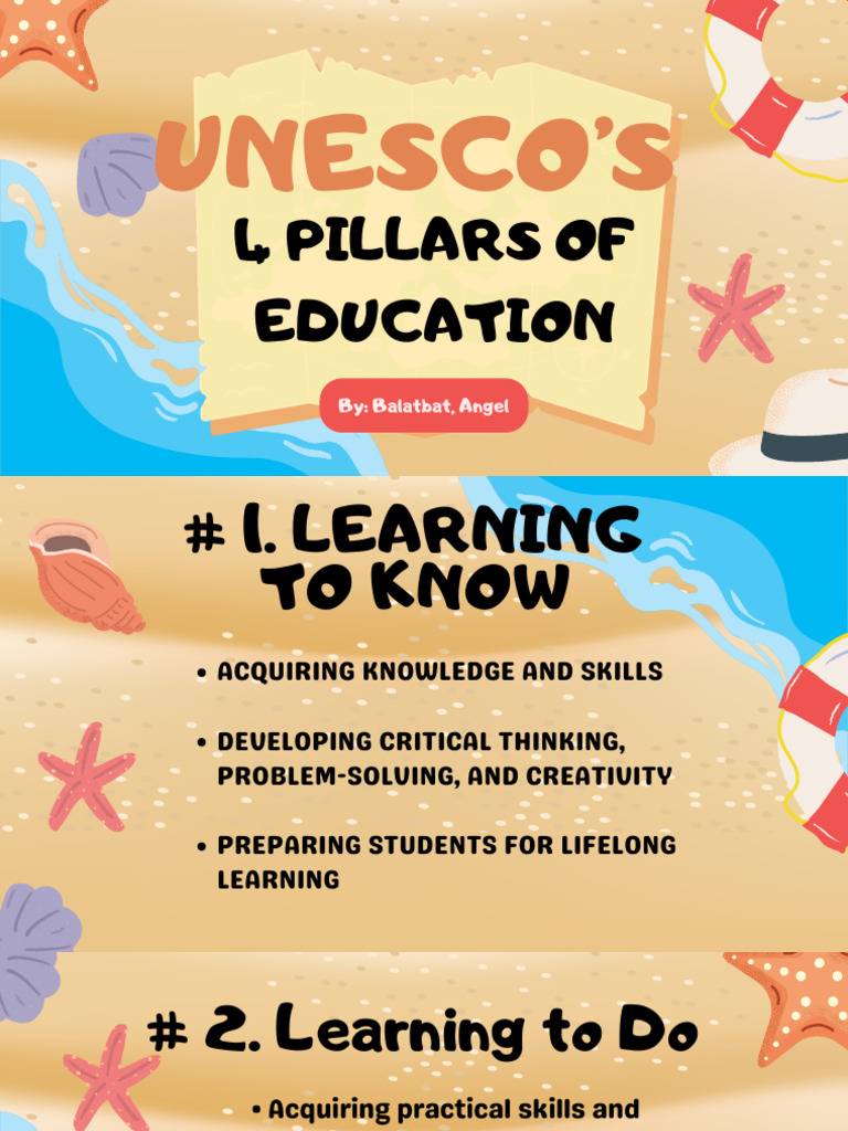 UNESCO's 4 Pillars of Education Explained | PDF