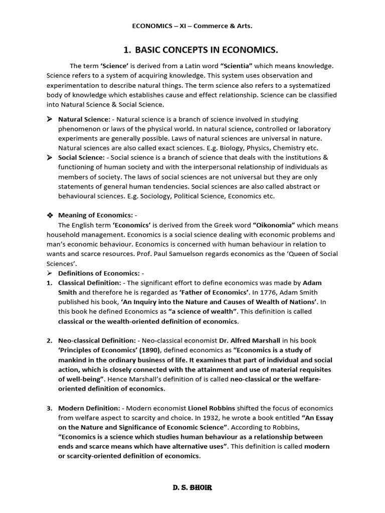 Xi Eco Notes Pdf Cost Of Living Economics