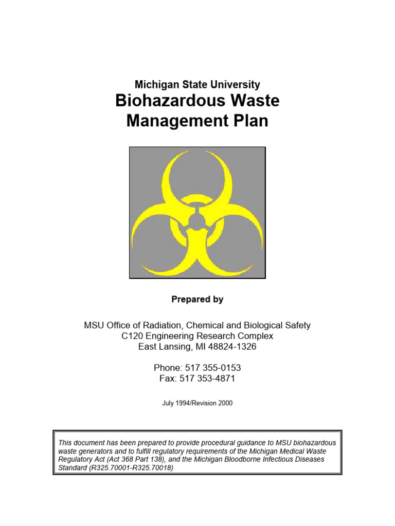 Biohazardous Waste | PDF | Waste | Waste Management
