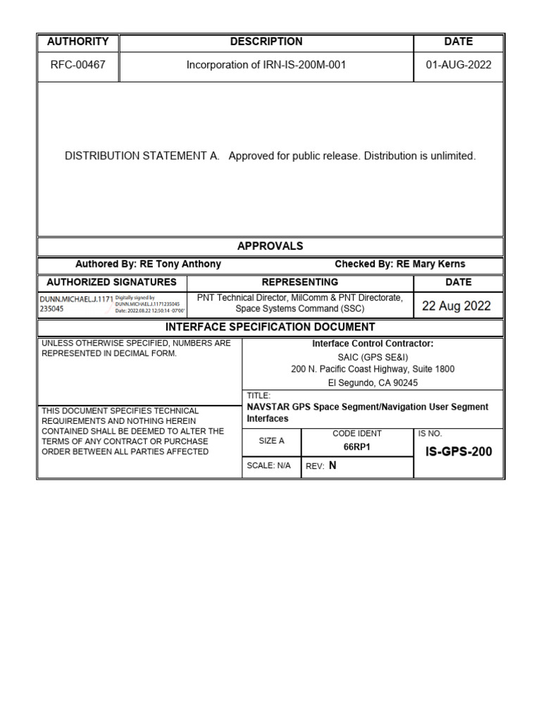 Icd-Gsp | PDF | Global Positioning System | Geodesy