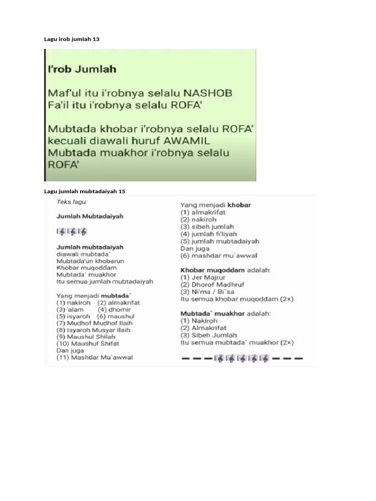 Lagu Irob Jumlah 13 15 | PDF