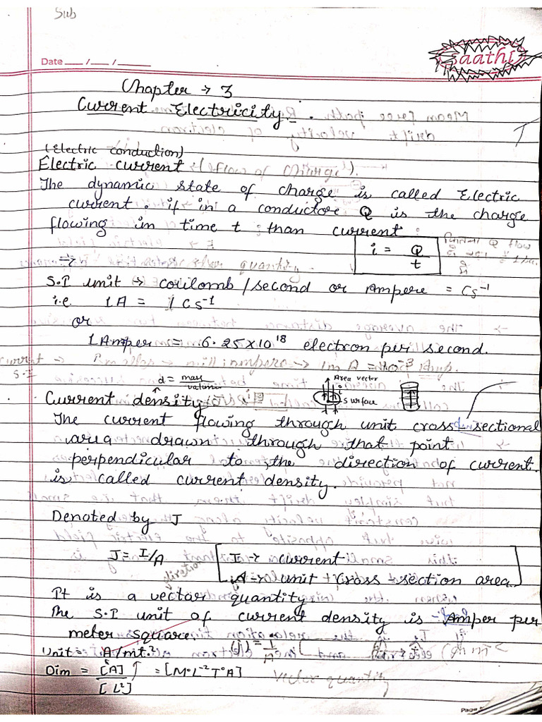 Physics Notes.12class Chptr. 5 | PDF