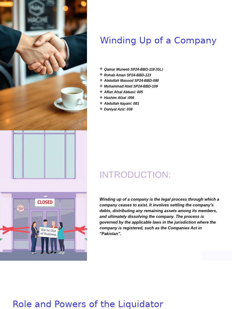 Winding Up of A Company | PDF | Liquidation | Insolvency