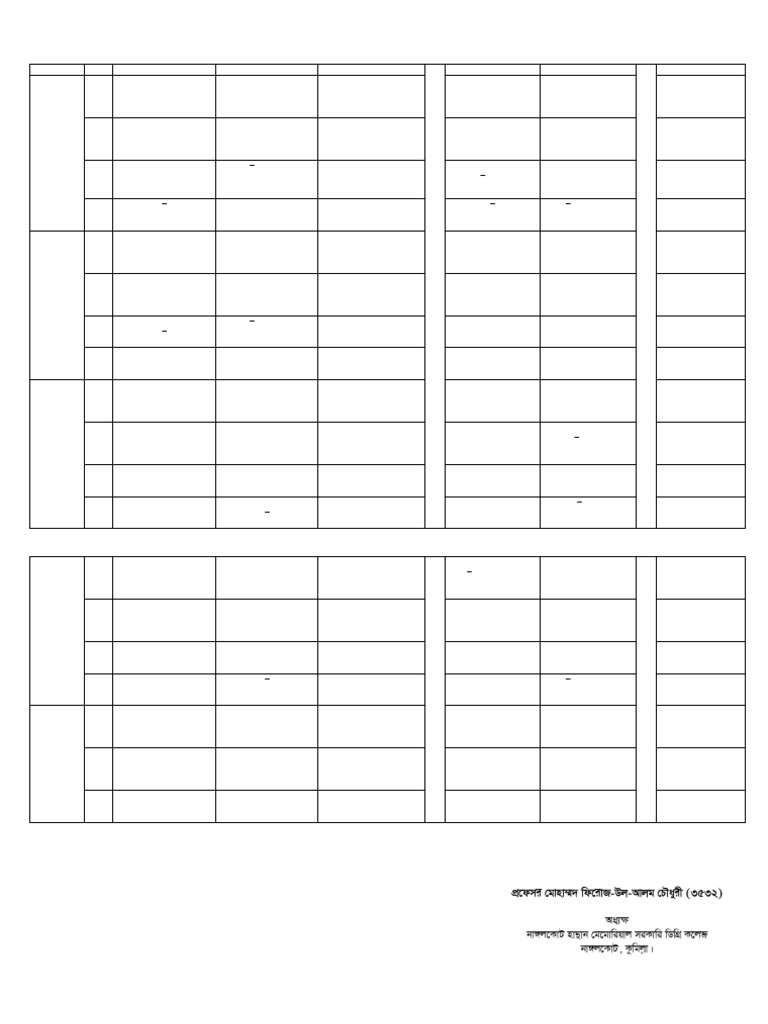 Class Routine College 02122024-2 | PDF