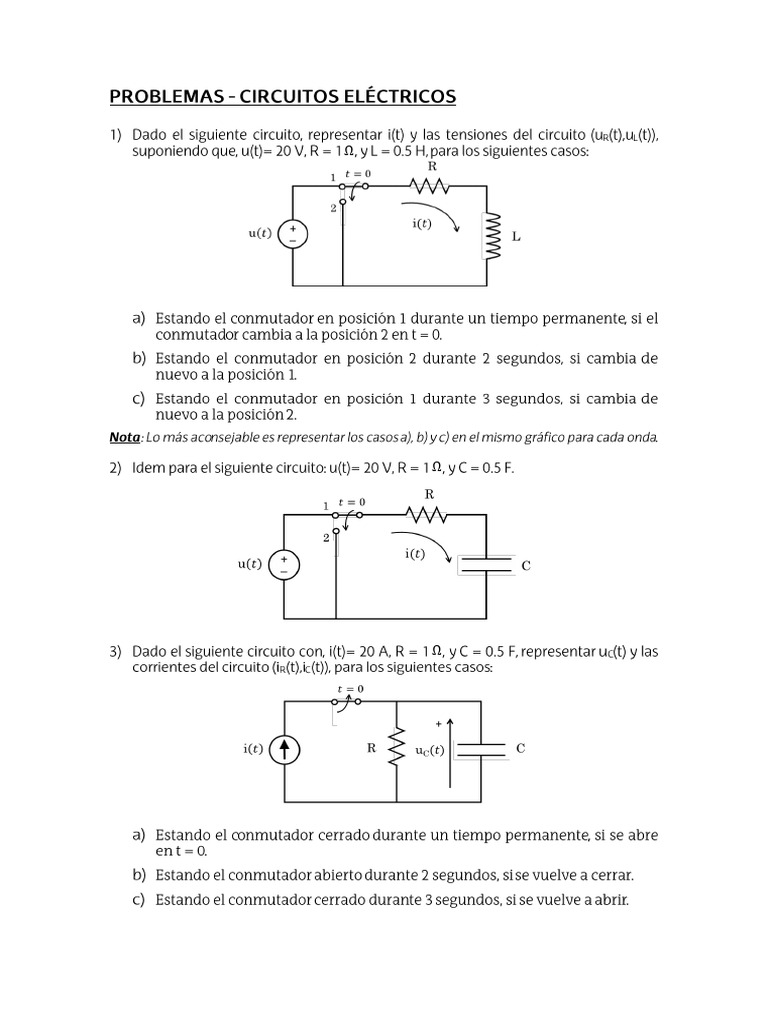 EJERCICIOS - TEMA 2 (Circuitos Eléctricos) (2020-2021) | PDF