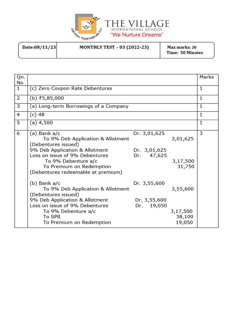 MT3 - MS - Xii - Act - Benedict Renson | PDF | Financial Accounting | Accounting