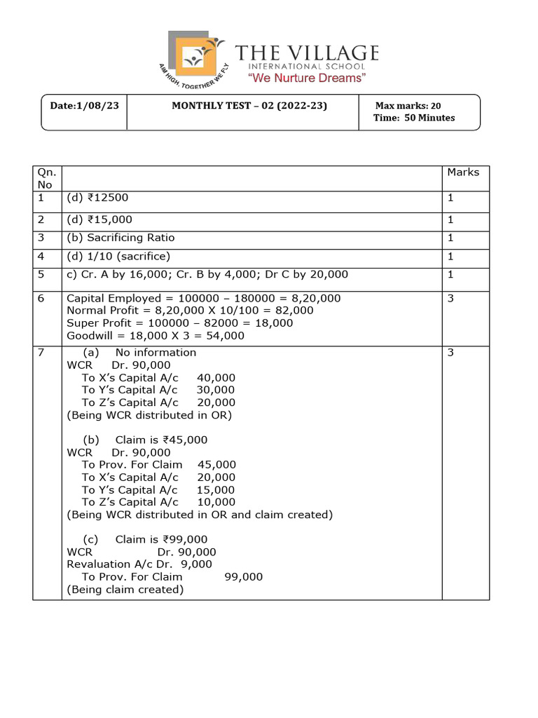 MT2 - MS - Xii - Act - Benedict Renson | PDF