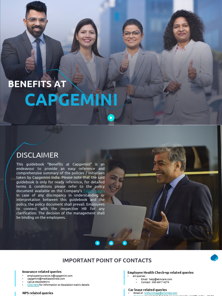 Benefits Capgemini 12 July 2023 | PDF | Insurance | Employment