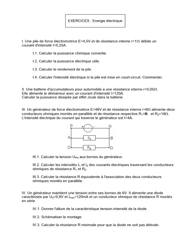 Energie Electrique | PDF
