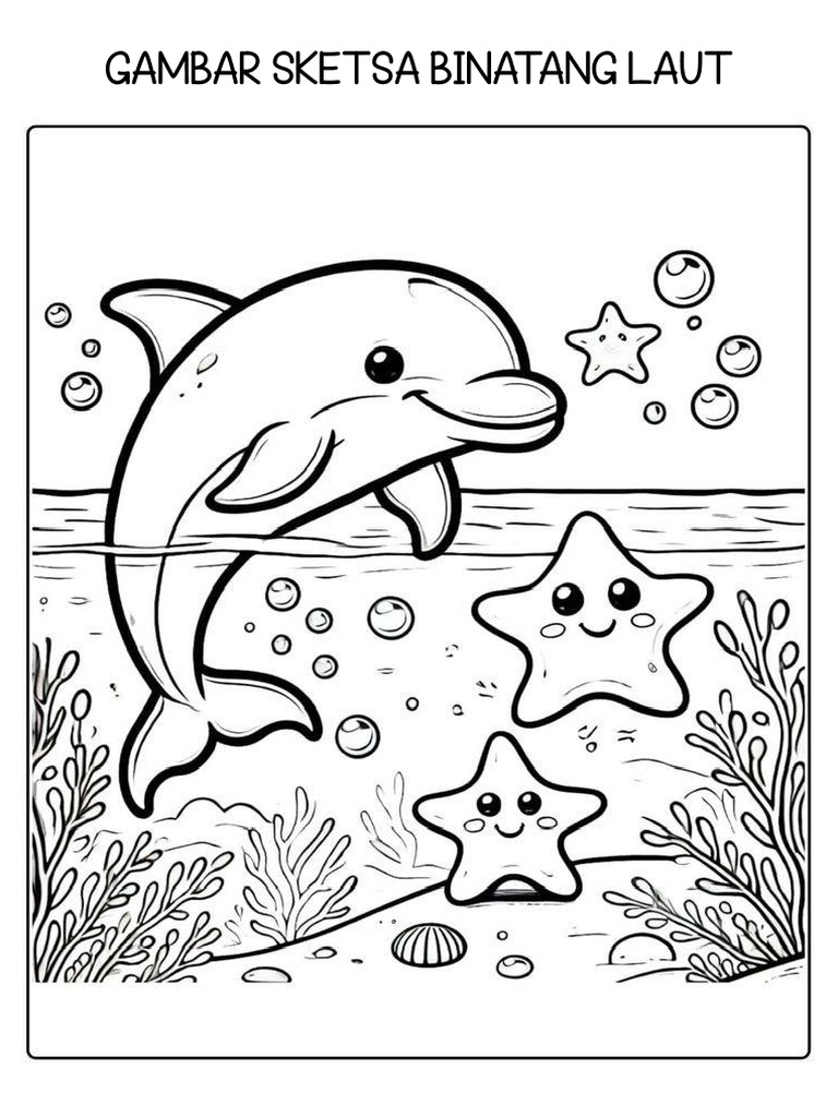 GAMBAR SKETSA BINATANG LAUT | PDF