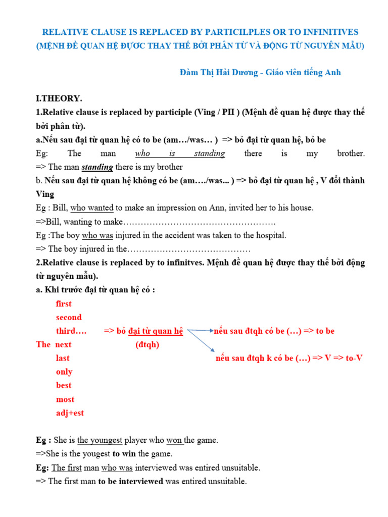 Relative Clause Is Replaced by Particilples or To Infinitives | PDF | Spaceflight | Astronautics