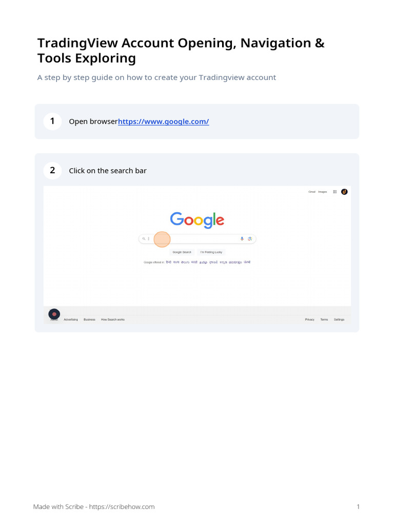 Tradingview Account Opening, Navigation & Tools Exploring: A Step by Step Guide On How To Create ...