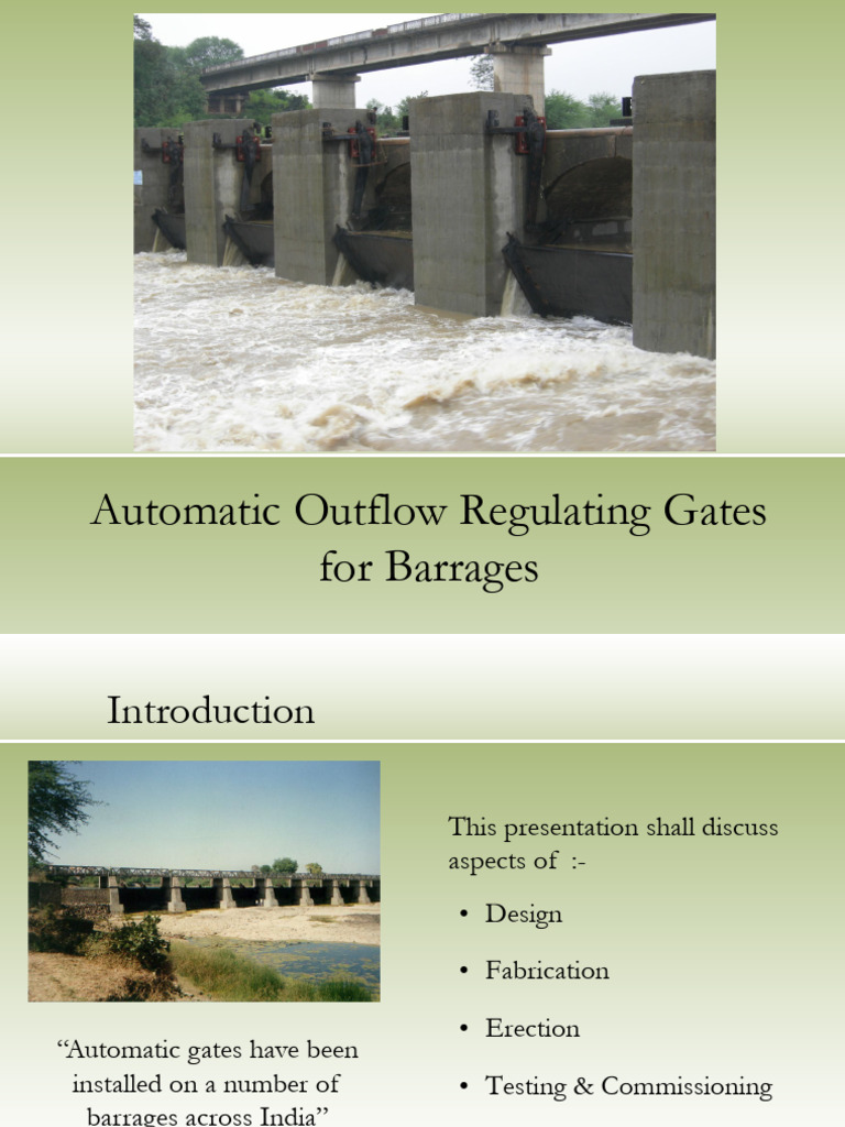 Automatic gate | PDF | Dam | Spillway