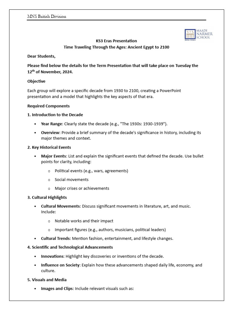 Eras Presentation Letter - 301 | PDF | Liberal Arts Education