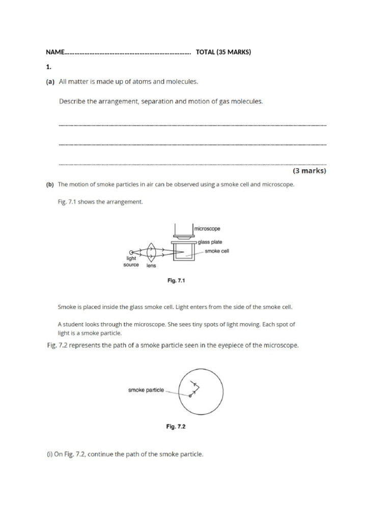 Physics Year 10 Cat 1 Term 2 | PDF