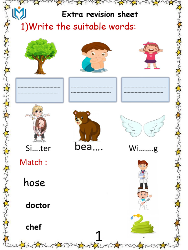 kg2 Extra Revision Sheet | PDF