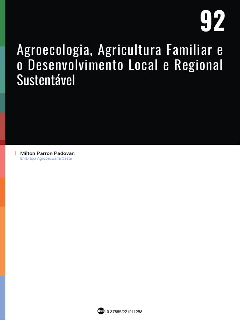 CAP. LIVRO 2022 PADOVAN M. P. Agroecologia Agricultura Familiar e o Desenvolvimento Regional ...