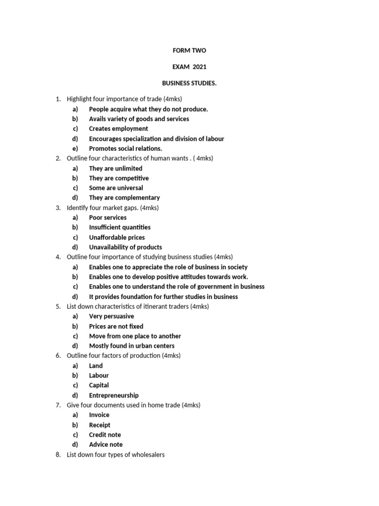 Set1 BST Ms MidTerm 1 2021 Teacher - Co .Ke F2 Exam | PDF | Business Process | Business