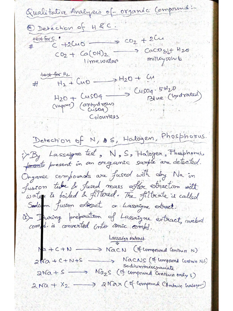 Qualitative Analysis of Organic Compounds | PDF