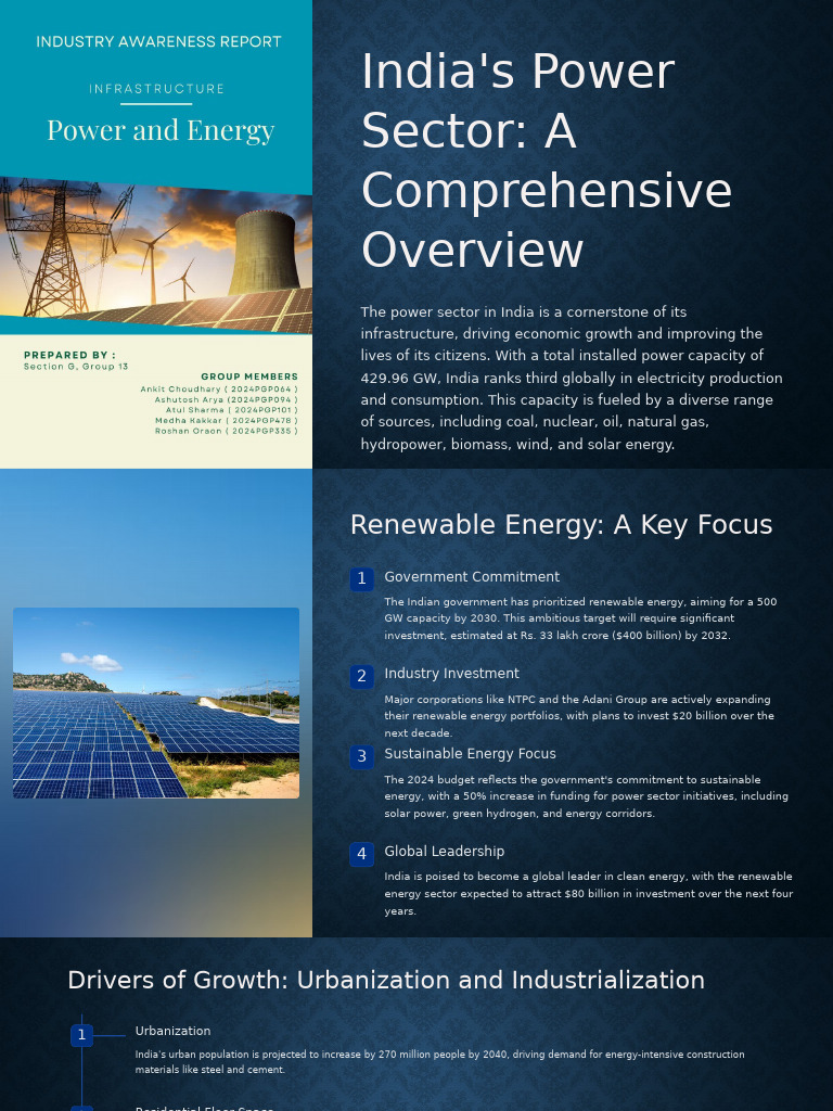 Indias Power Sector A Comprehensive Overview | PDF | Renewable Energy ...