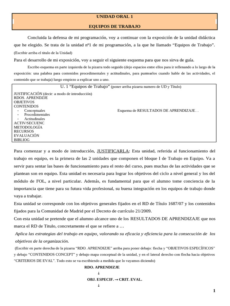 U.1 - Programacion Fol 2020 | PDF | Evaluación | Maestros