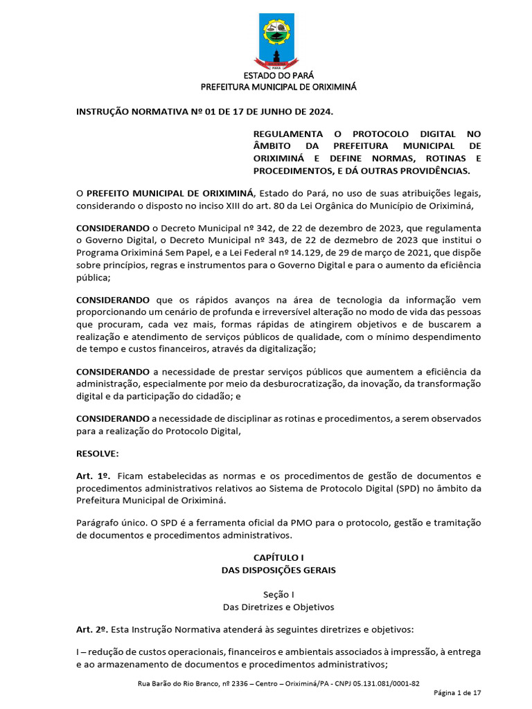 NORMATIVA - SPD 2024 | PDF | Administração pública | Estado