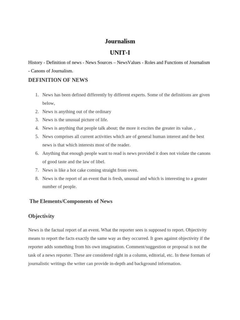 Journalism Collected Notes | PDF | Journalism | Newspapers