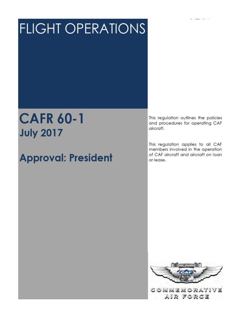 CAFR60-1_July2017 | PDF | Flight Instructor | Instrument Flight Rules