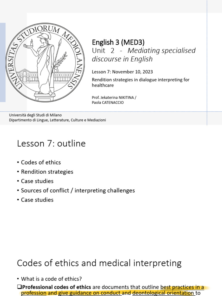 MED3 23-24 - Unit 2 - Lesson 7 - 10.11.23 | PDF