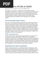 Origin of Life PPT | PDF