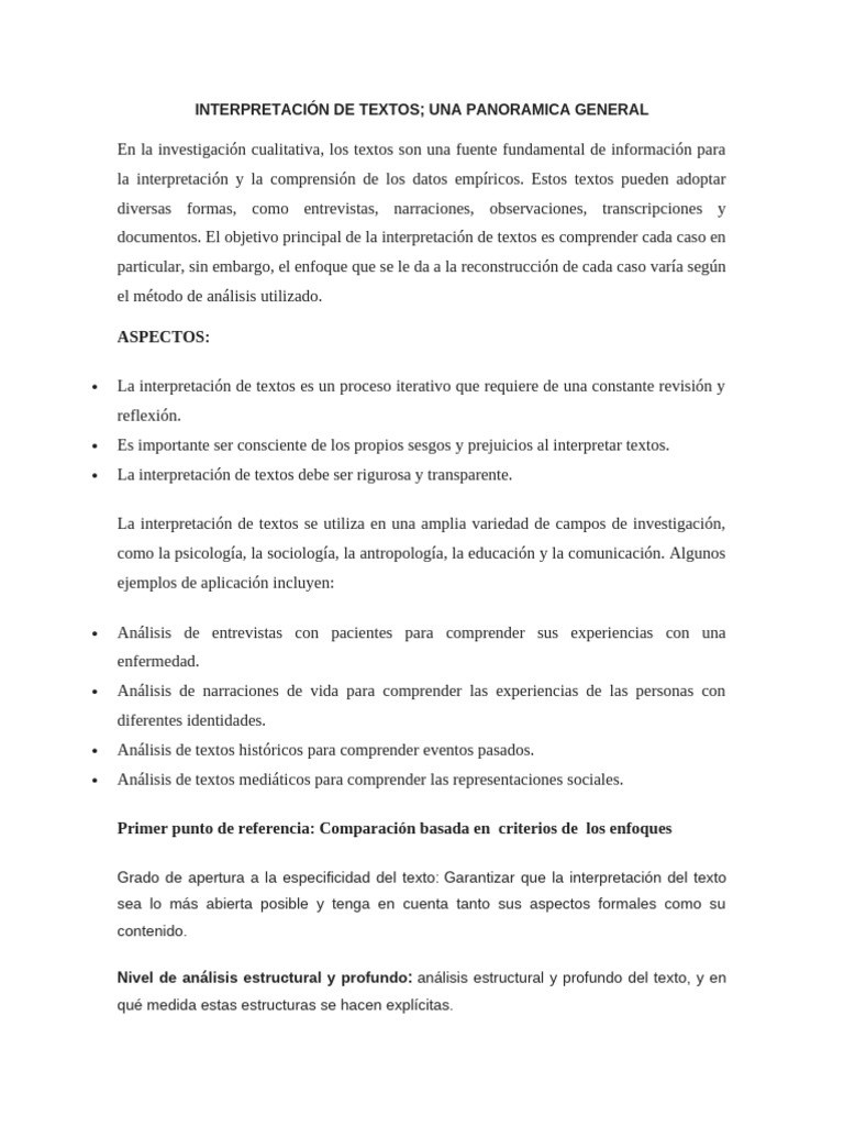 Interpretación de Textos | PDF