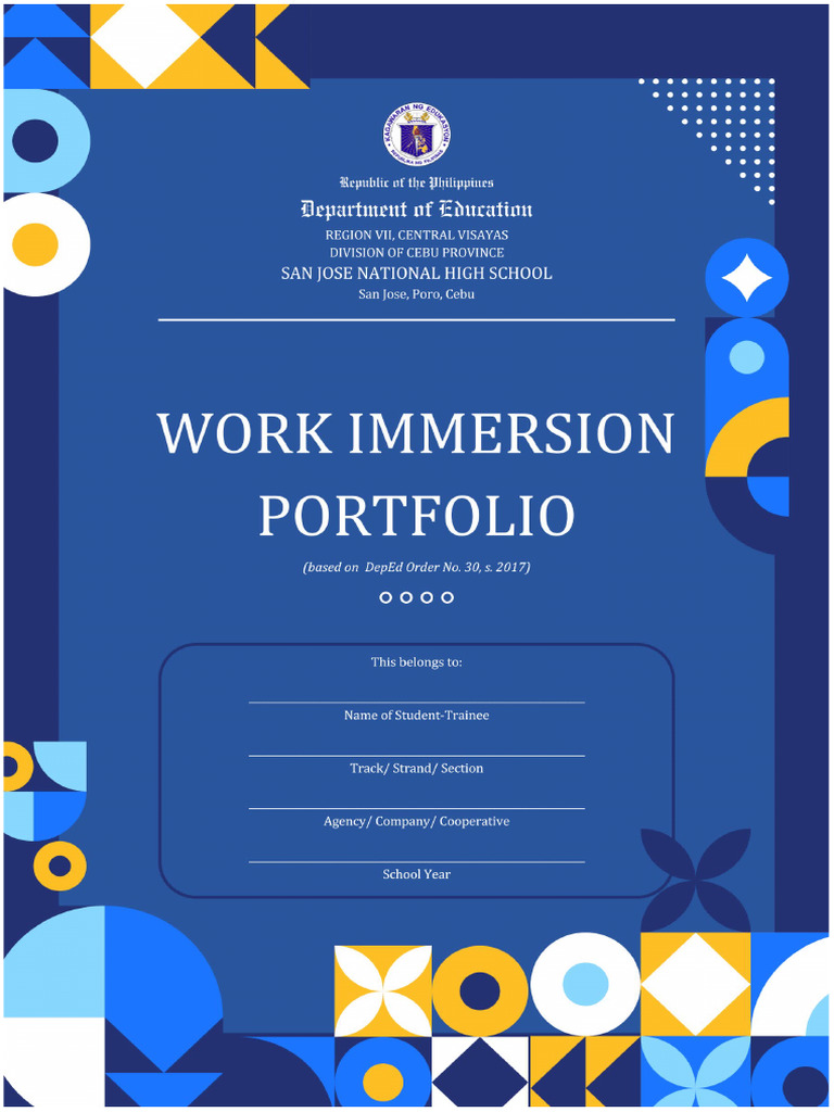 Work-Immersion-Portfolio | PDF | Curriculum | Leadership