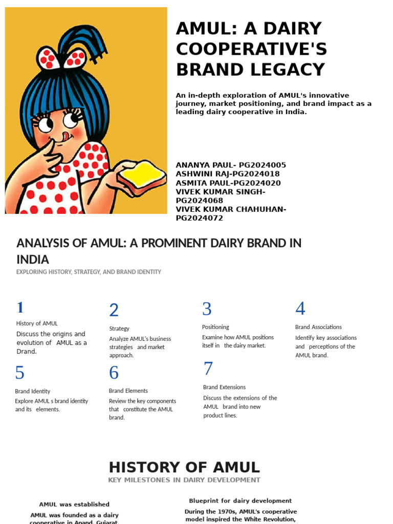 AMUL: India's Dairy Brand Legacy | PDF | Brand | Marketing