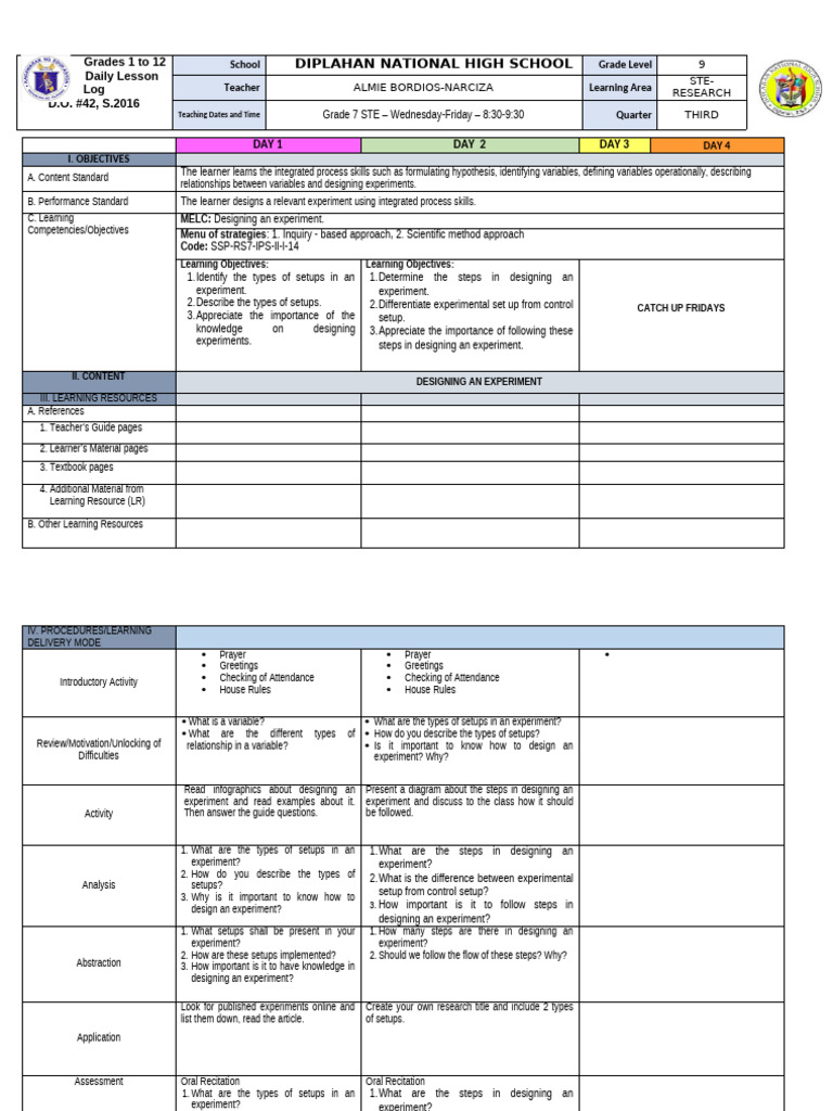 Ste-Grade 7 - Research - Third Quarter | PDF | Experiment | Learning