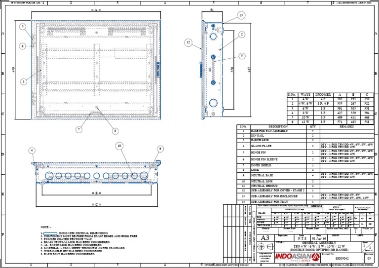 Rev00 Ga Drawing of TPN DD DB | PDF