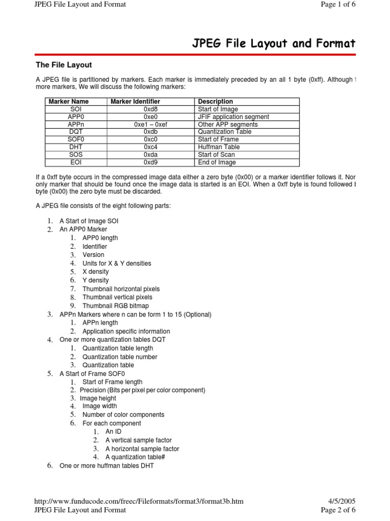 JPEG File Format | PDF | Digital Technology | Computing