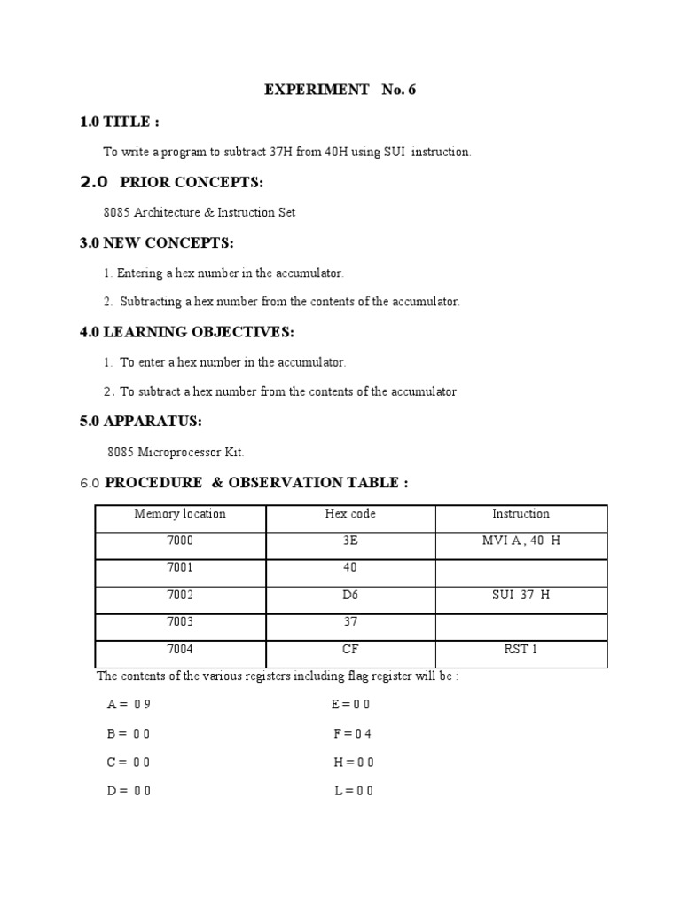 Microprocessor & Micro Controller Expt No.6 | PDF | Computers