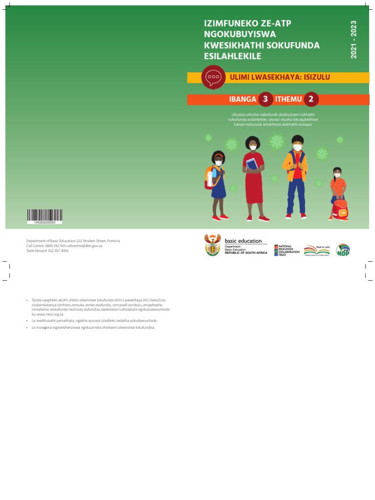 IsiZulu Recovery ATP - Grade 3, Term 2, 2021 - 2023 | PDF