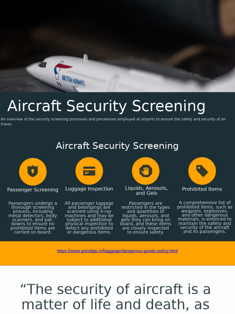 Aircraft Security Screening | PDF | Airport Security | Transportation ...